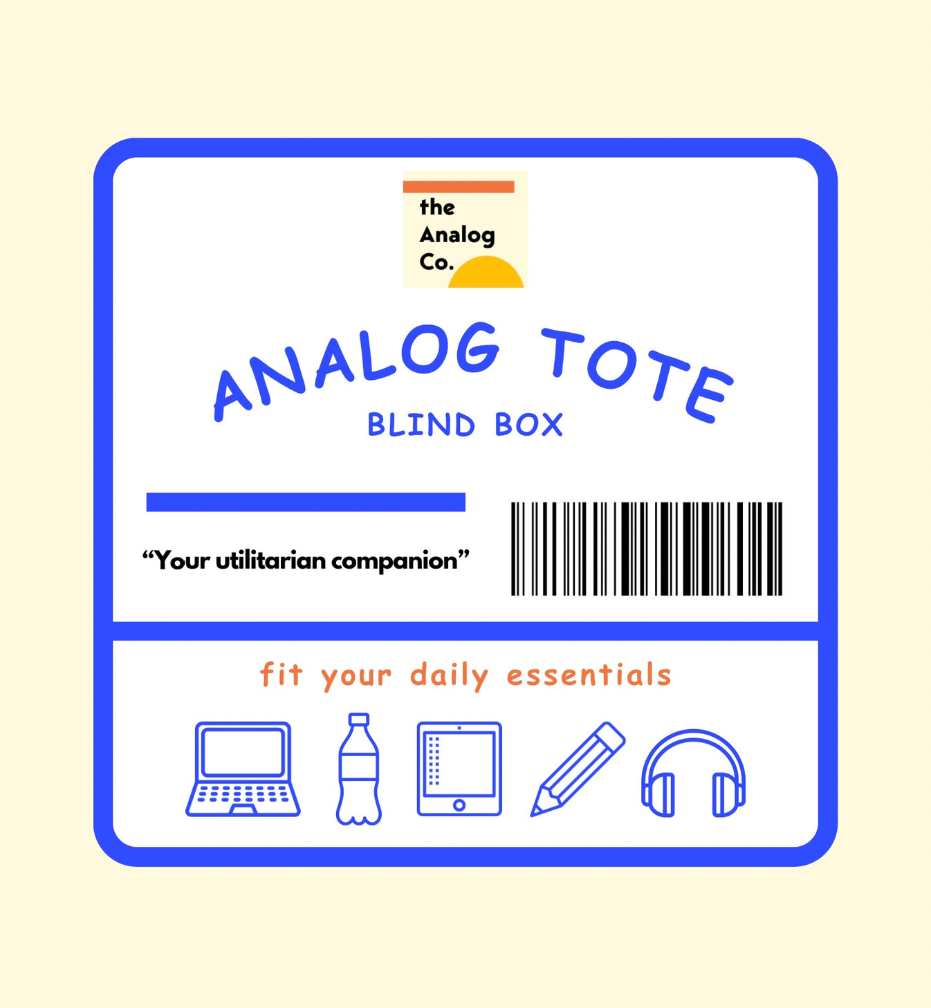 The Analog Tote Blind Box | Mystery Tote Bags for Gifting 🎁